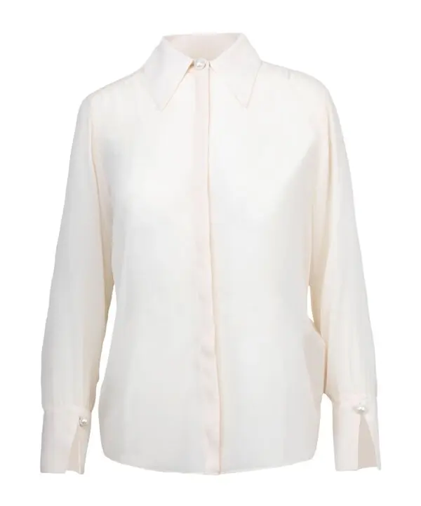Liu Jo Pearl Embellished Shirt - White