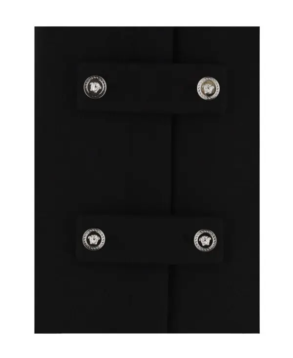 Versace Sleeveless Mini Dress With Button Detail