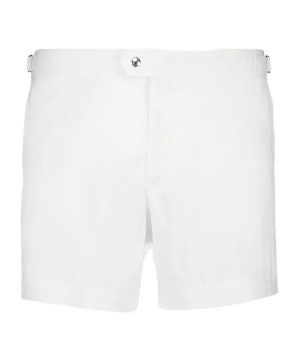 TOM FORD Compact Poplin Swim Shorts - White