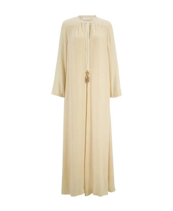 Zimmermann Lyrical Tubular Tie Fastened Velvet Maxi Dress - No