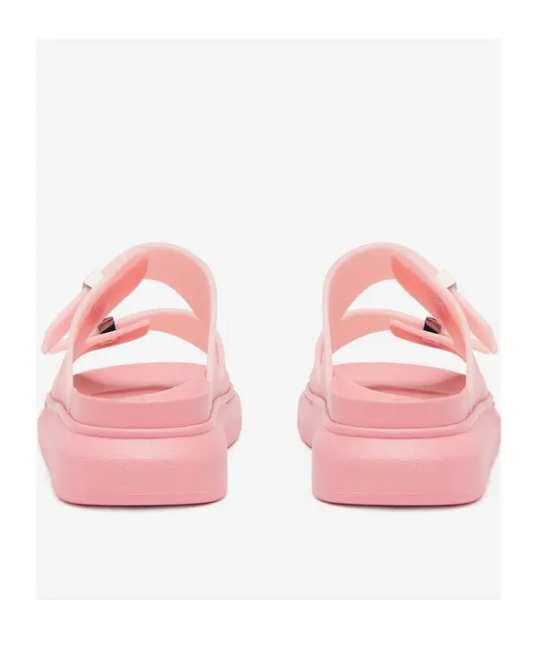 Alexander McQueen Hybrid Double Buckled Slides - Pink