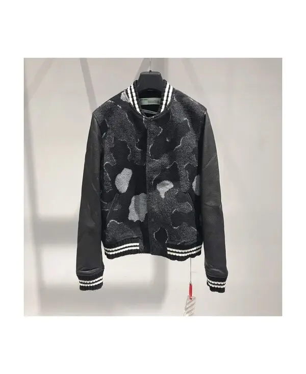 Off-White Logo-print Varsity Jacket