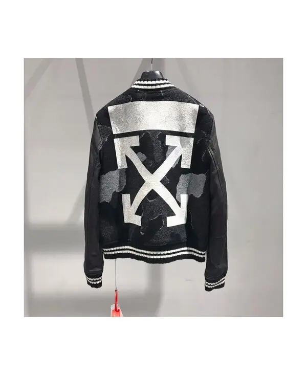 Off-White Logo-print Varsity Jacket