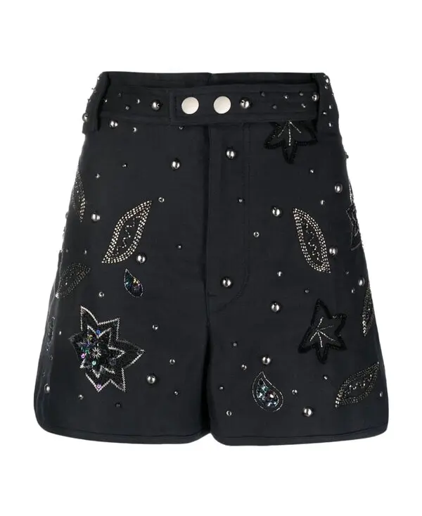 Isabel Marant Étoile Kayneliae Embroidered And Embellished Shorts