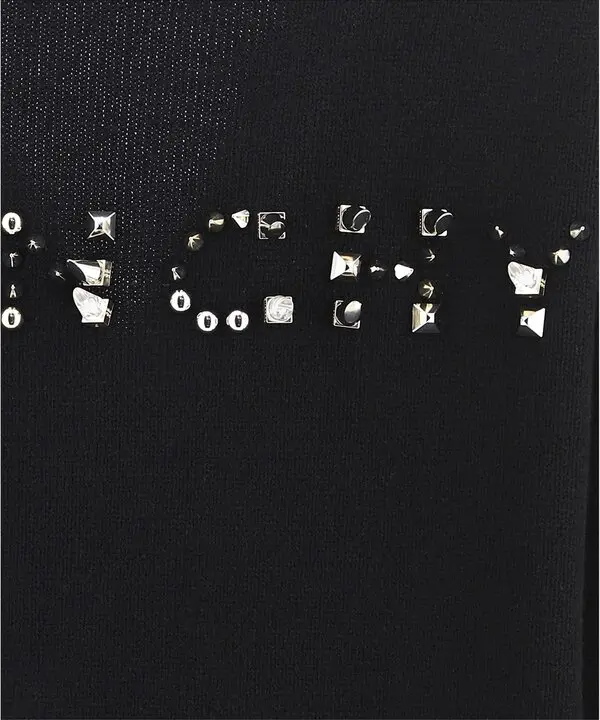 Givenchy Studded Logo Longline V-neck Cardigan