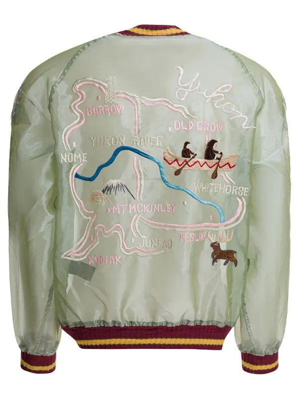 Kapital Sheer Pearl Mosquito Guard Bomber Jacket - Gray