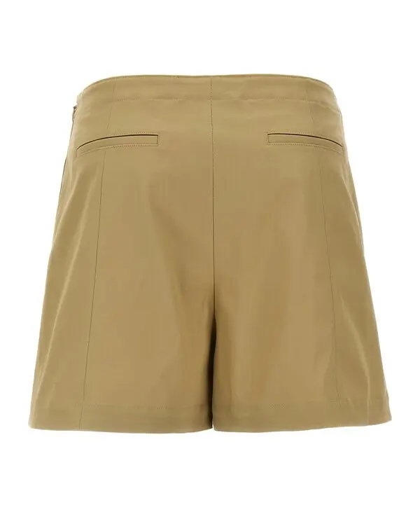 Theory High Waist Stretch Shorts - Beige