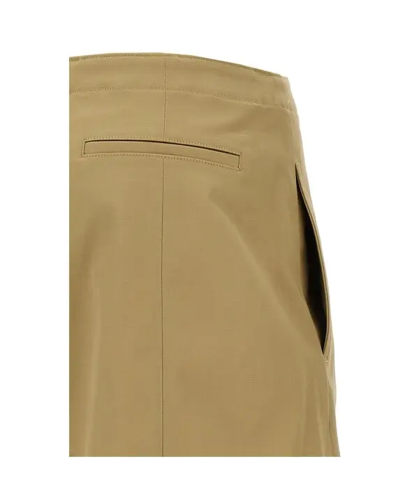 Theory High Waist Stretch Shorts - Beige