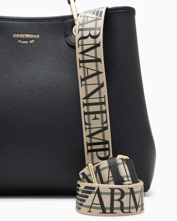 Emporio Armani Logo Shopper Bag - Black