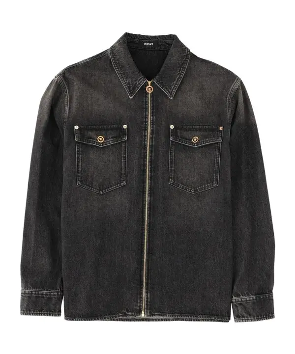 Versace Denim Zip-up Jacket