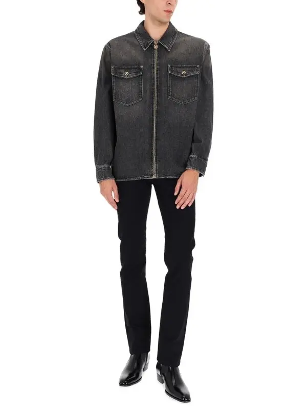 Versace Denim Zip-up Jacket - No