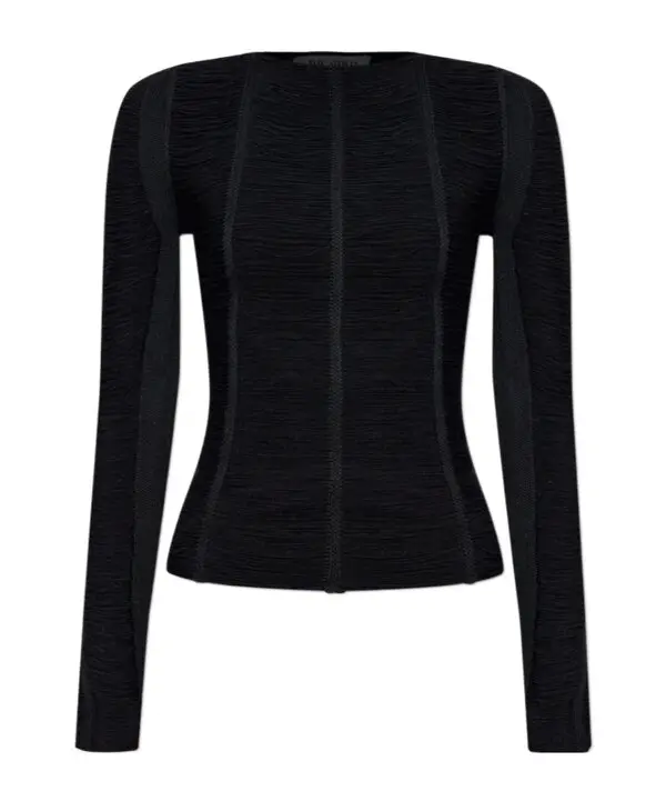 Attico Knitted Sweater With Pleated Effect