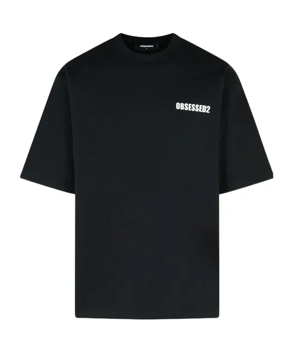 Dsquared2 Obsessed Printed Crewneck T-shirt - Black