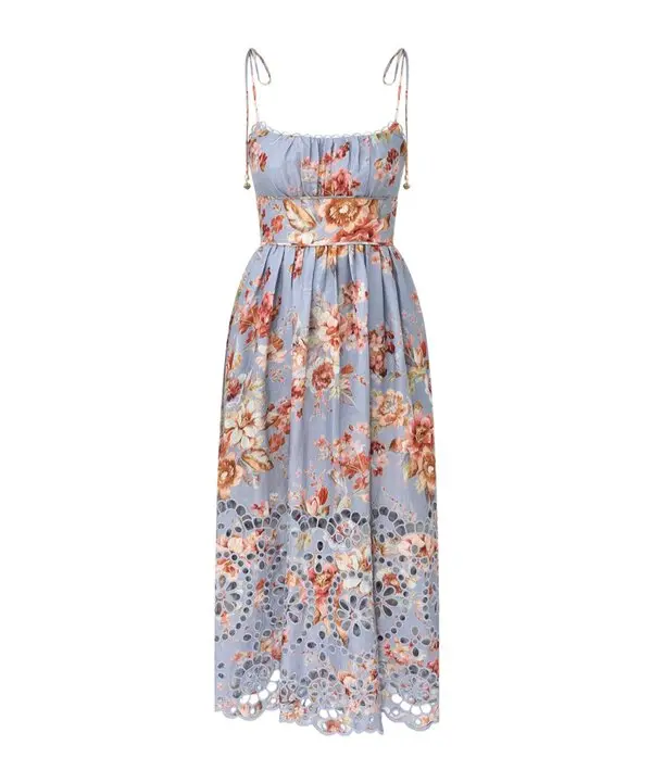 Zimmermann Awaken Picnic Dress - Gray