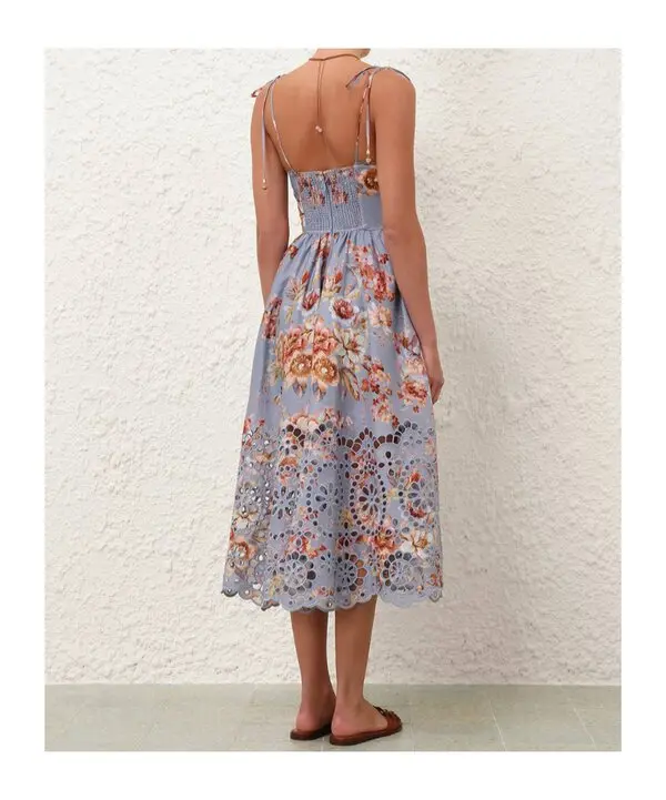 Zimmermann Awaken Picnic Dress - Gray