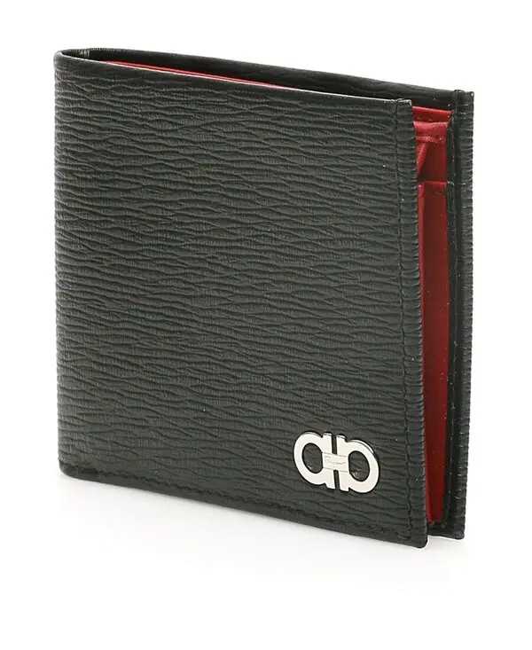 FERRAGAMO Gancini Logo Plaque Bi-fold Wallet