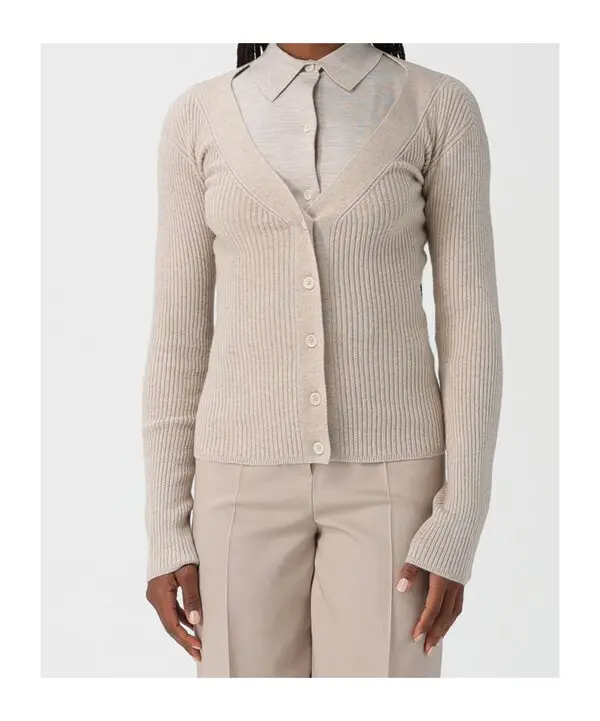 Max Mara Medeola Knitted Cardigan - Nude