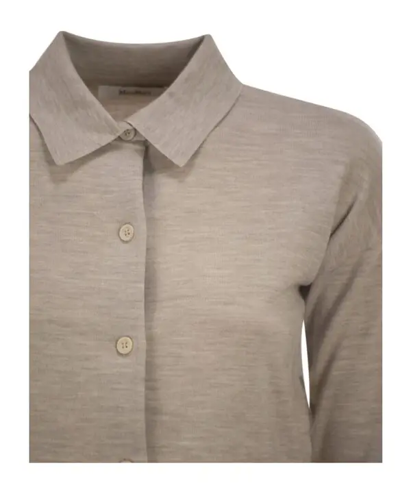 Max Mara Medeola Knitted Cardigan - Nude