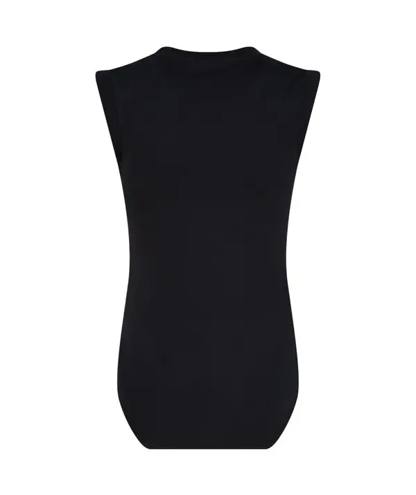 Attico Logo Embroidered Tank Top - Black