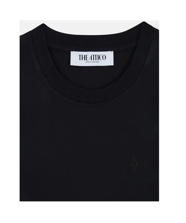 Attico Logo Embroidered Tank Top - Black