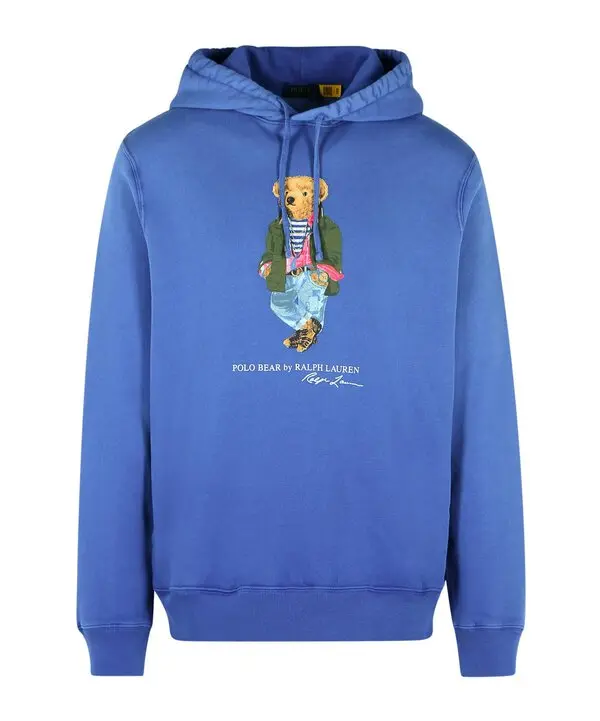 Polo Ralph Lauren Polo Bear Garment-dyed Fleece Hoodie - Blue