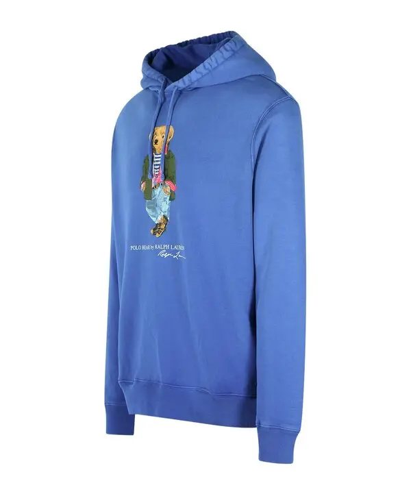 Polo Ralph Lauren Polo Bear Garment-dyed Fleece Hoodie - Blue