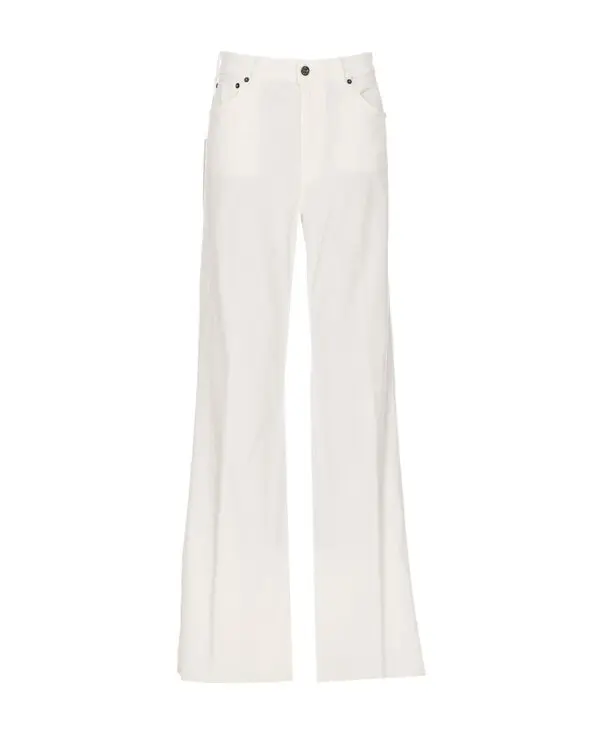 DONDUP Belt Ring Denim Trousers - White
