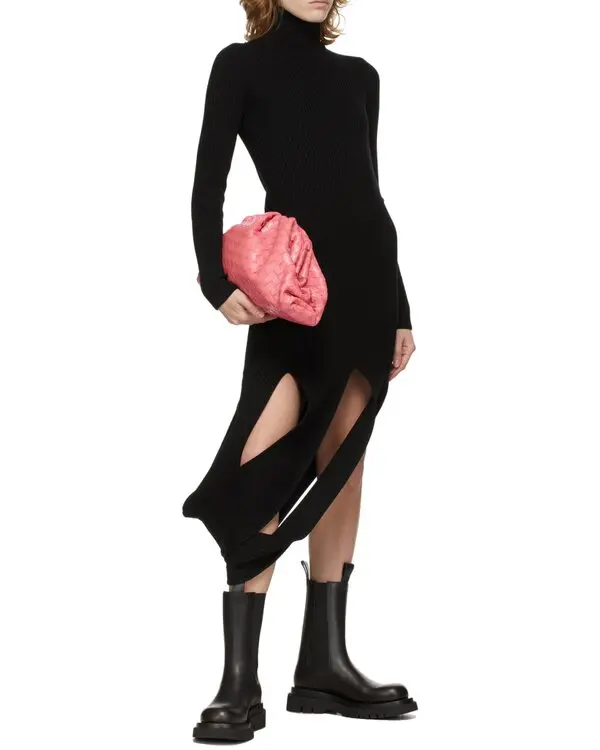 Bottega Veneta Asymmetrical Ribbed Knit Dress