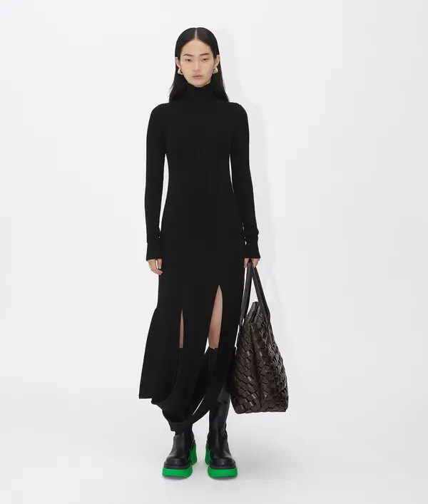 Bottega Veneta Asymmetrical Ribbed Knit Dress