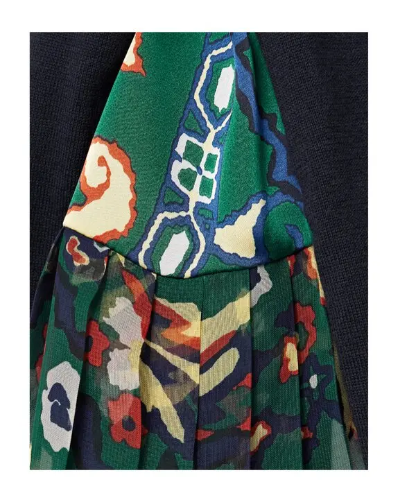 Sacai Floral Print Cardigan - Blue
