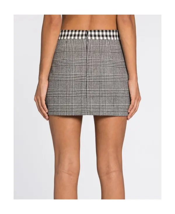Roberto Cavalli Checked High-waisted Mini Skirt