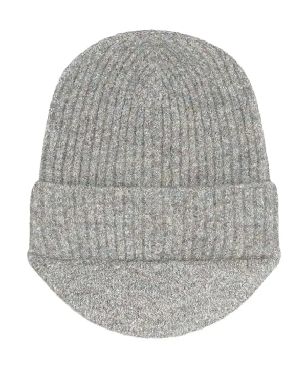 RANRA Mélange Effect Knitted Beanie - Grey