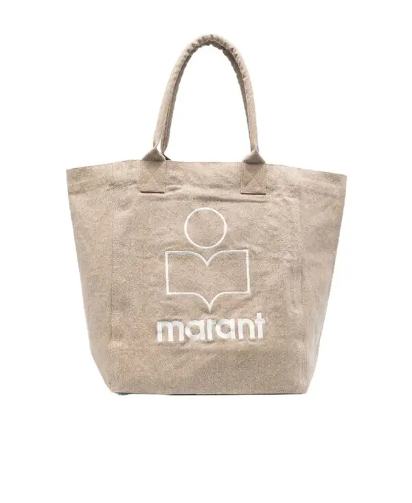 Isabel Marant Étoile Yenky Logo-embroidered Cotton Tote Bag - Nude