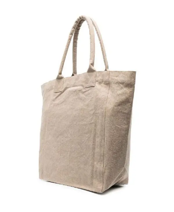 Isabel Marant Étoile Yenky Logo-embroidered Cotton Tote Bag - Nude