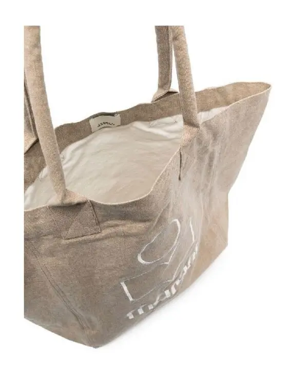 Isabel Marant Étoile Yenky Logo-embroidered Cotton Tote Bag - Nude