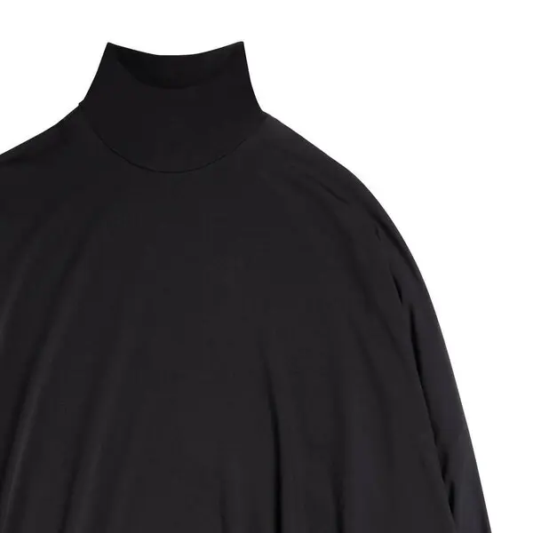 Balenciaga Asymmetrical High-neck Long-sleeve Dress