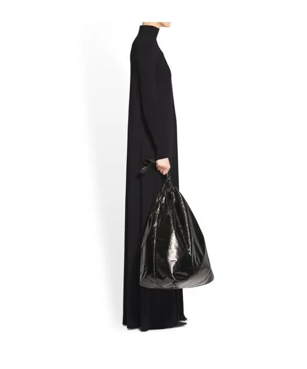Balenciaga Asymmetrical High-neck Long-sleeve Dress
