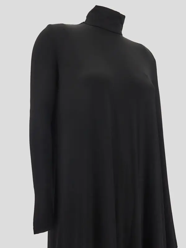 Balenciaga Asymmetrical High-neck Long-sleeve Dress