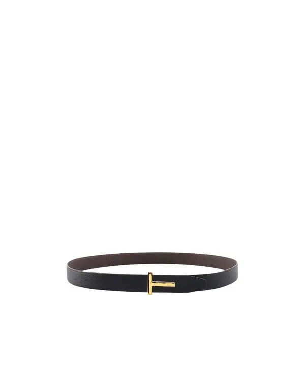 TOM FORD T Plaque Belt - Black