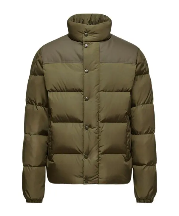 Moncler Virolais High Neck Quilted Jacket - Green