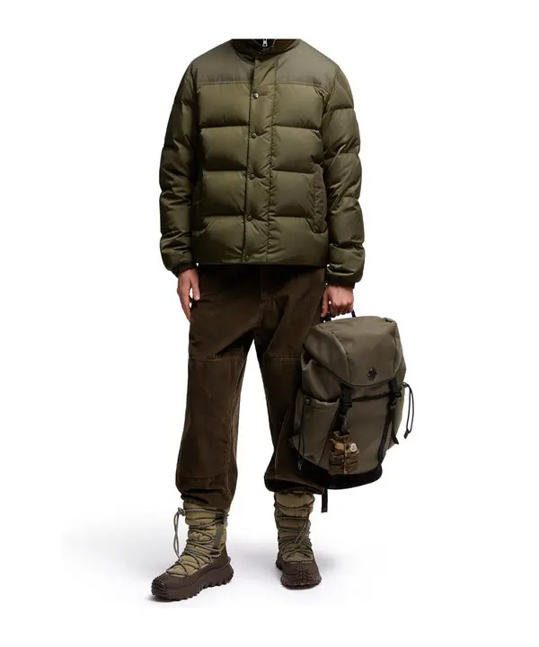 Moncler Virolais High Neck Quilted Jacket - Green