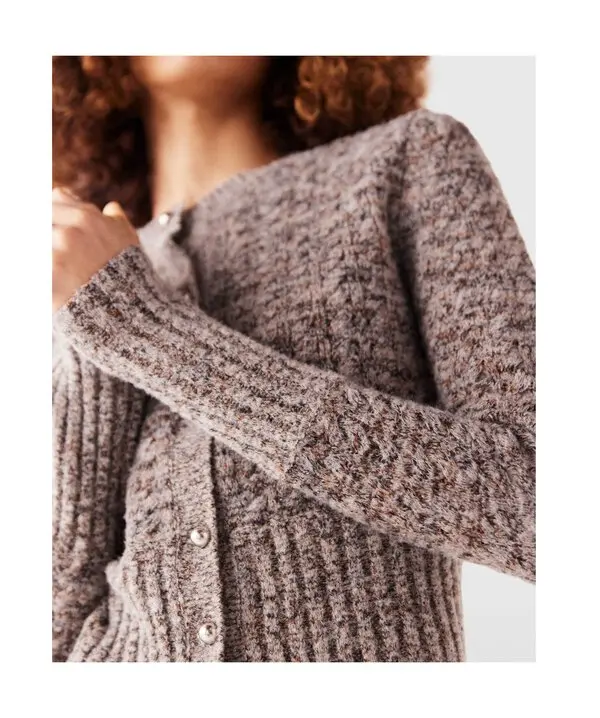 Stella McCartney Ribbed Coarse Knit Cardigan