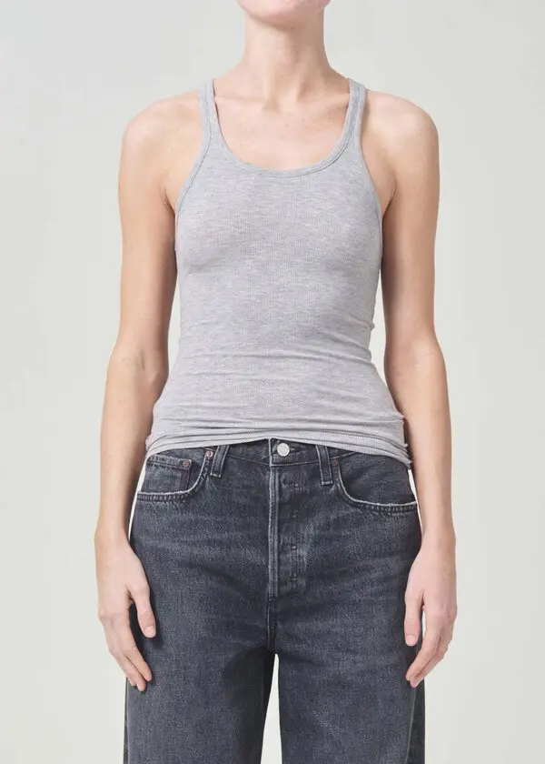 AGOLDE Ribbed Scoop Neck Tank Top