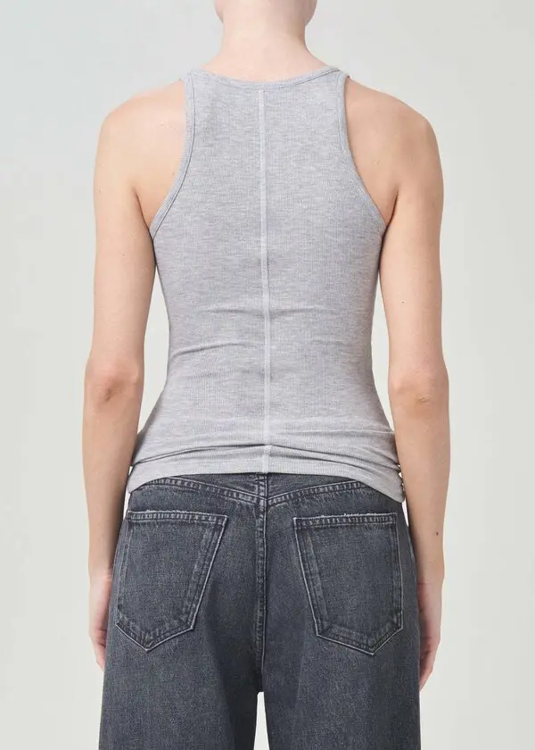 AGOLDE Ribbed Scoop Neck Tank Top