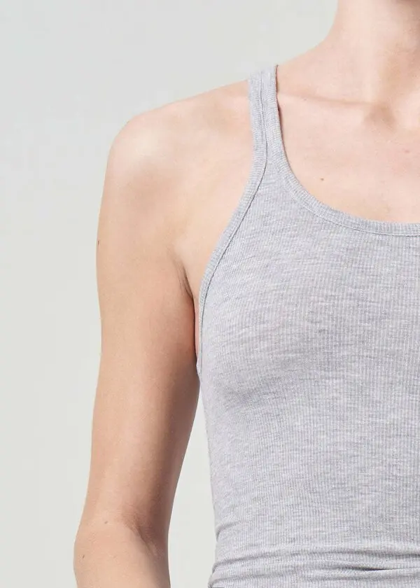 AGOLDE Ribbed Scoop Neck Tank Top