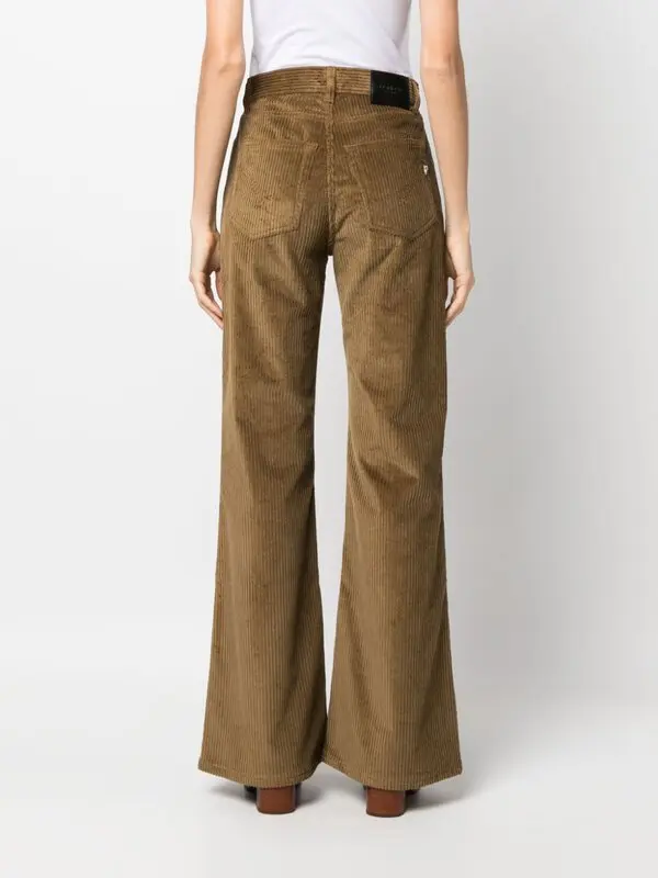DONDUP Logo-patch Corduroy Flared Trousers