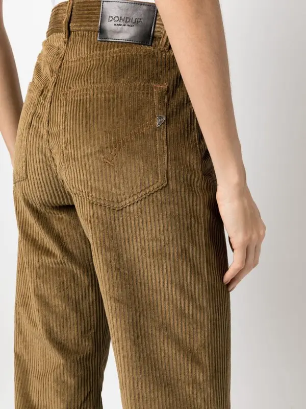DONDUP Logo-patch Corduroy Flared Trousers