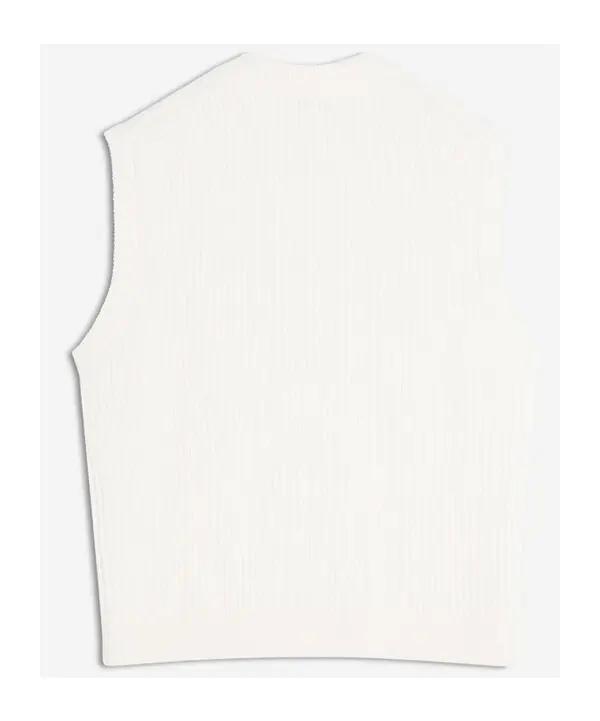 Maison Kitsuné Ribbed Knit Vest With Fox Head Embroidery