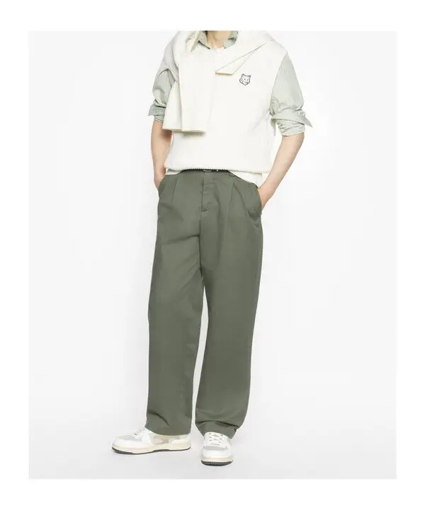 Maison Kitsuné Ribbed Knit Vest With Fox Head Embroidery
