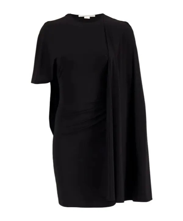 Stella McCartney Asymmetrical Cape Mini Dress